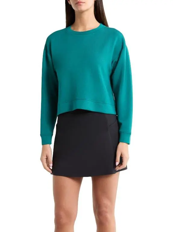 SWANNIES Sienna Crop Performance Sweatshirt - Deep-lake