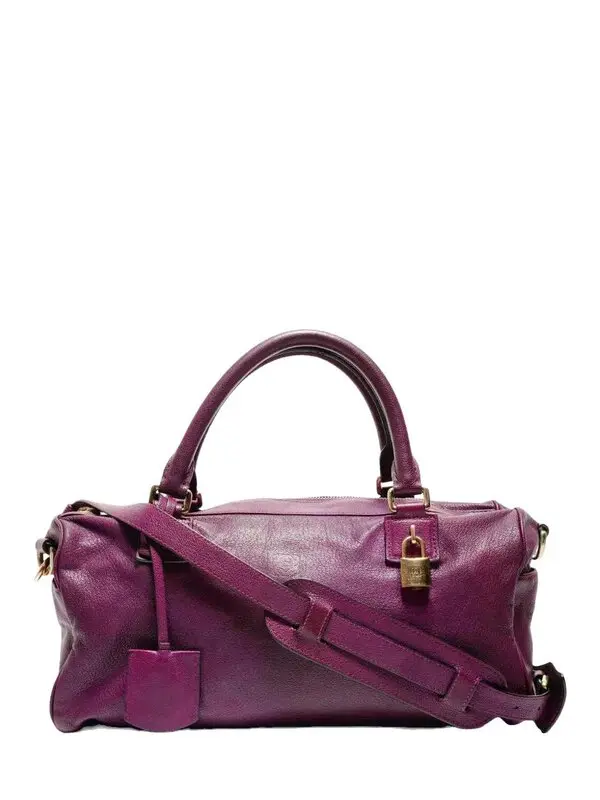 Loewe 2000s Leather Tote Bag - Purple