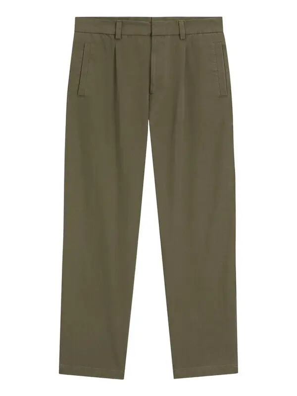 Hugo Modern-fit Cotton-blend Twill Trousers - Light Green