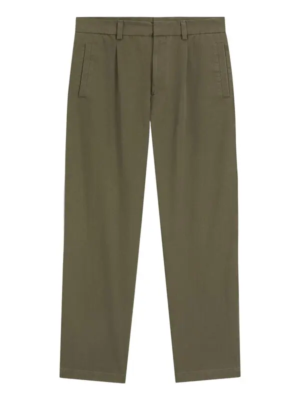 Hugo Modern-fit Cotton-blend Twill Trousers - Light Green