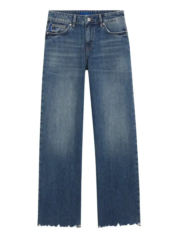 Hugo Loose-fit Jeans In Rigid Denim - Blue