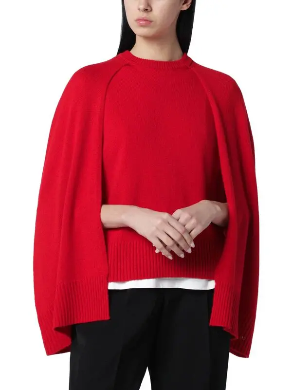 TOTEME Cashmere Cape Sweater - Red