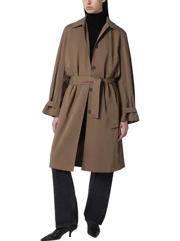 TOTEME Organic Cotton Trench Coat - Beige