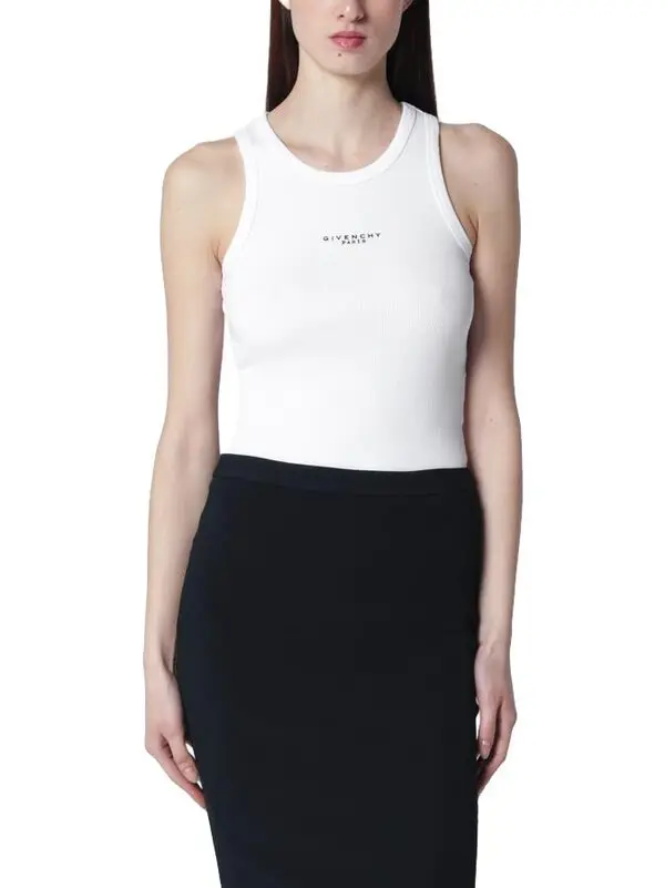 Givenchy Slim-fit Tank Top With Logo - White