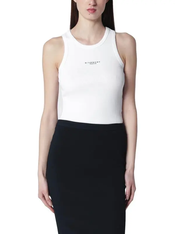 Givenchy Slim-fit Tank Top With Logo - White