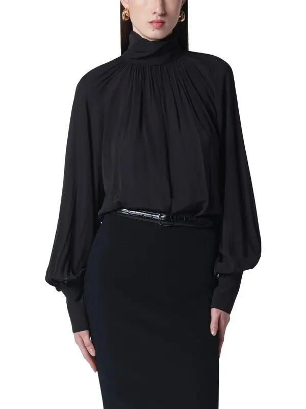 ANINE BING Anne Viscose Blouse - Black