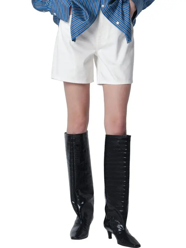 ANINE BING Kat Denim Shorts - Beige