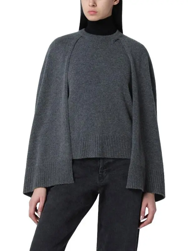 TOTEME Cashmere Cape Sweater - Grey