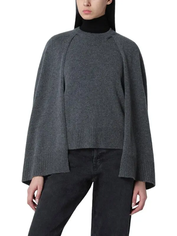 TOTEME Cashmere Cape Sweater - Grey