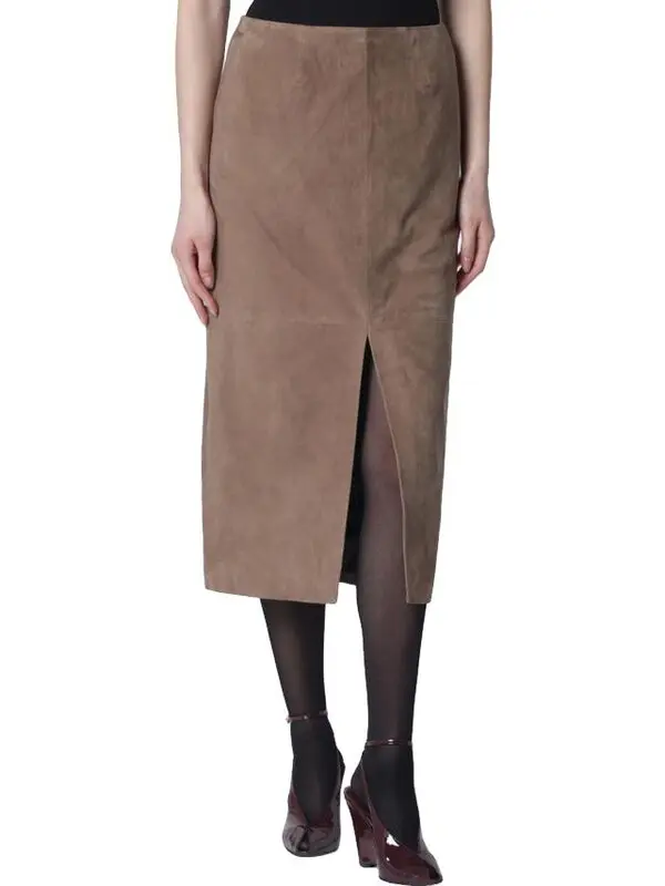 ROTATE BY BIRGER CHRISTENSEN Pencil Midi Skirt - Brown