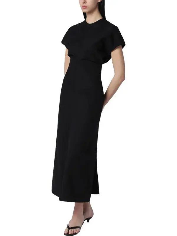 TOTEME Wool Midi Dress - Black