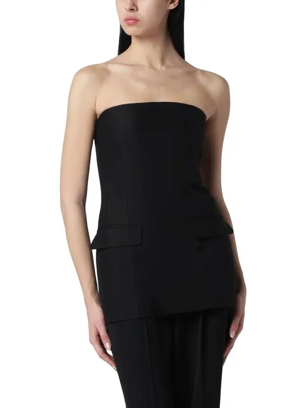 TOTEME Sleeveless Wool And Silk Top - Black