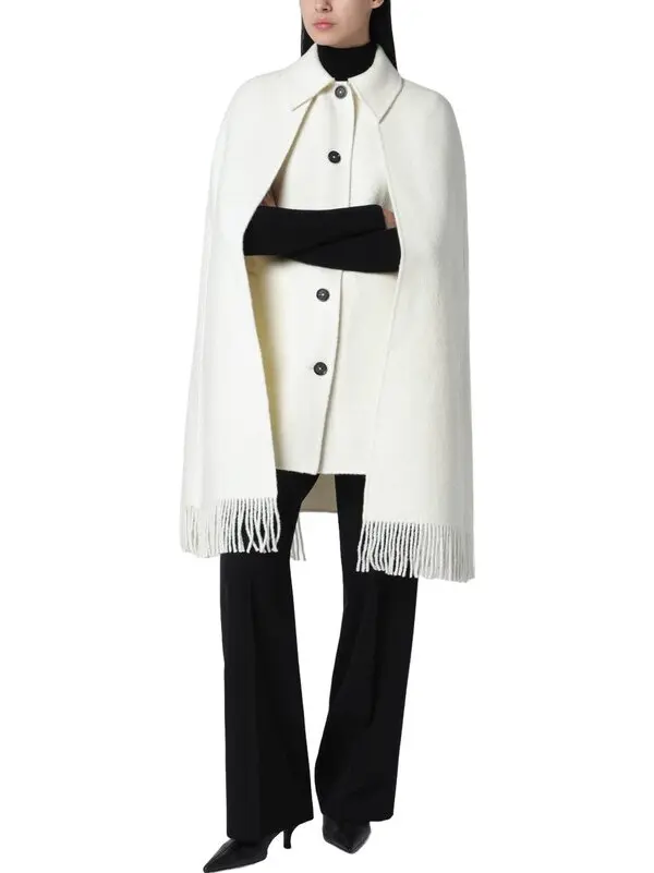 TOTEME Cape Jacket With Fringes - White