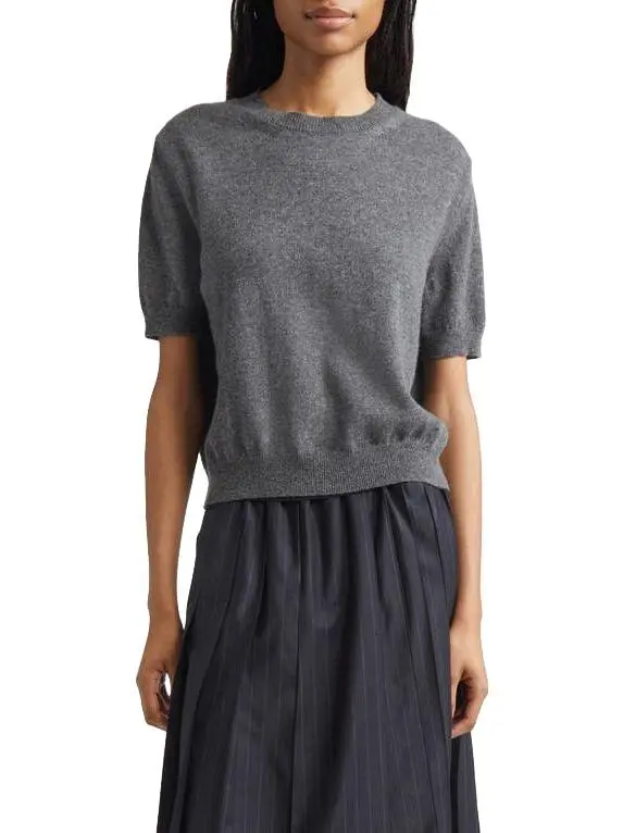 NACKIYE Short Sleeve Cashmere Sweater - Smoke Mayfair