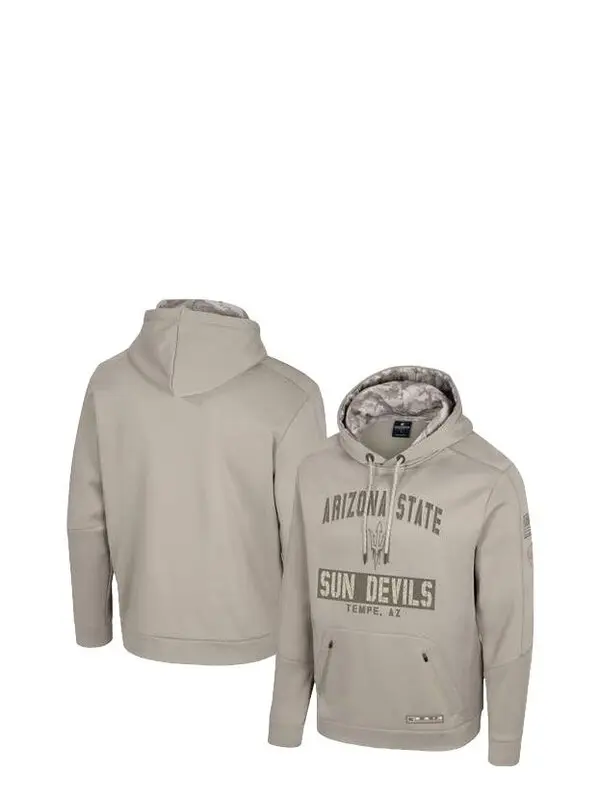 COLOSSEUM Arizona State Sun Devils Operation Hat Trick Battalion Hoodie - Oatmeal