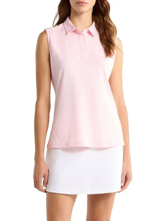 SWANNIES Piper Sleeveless Golf Polo - Pink