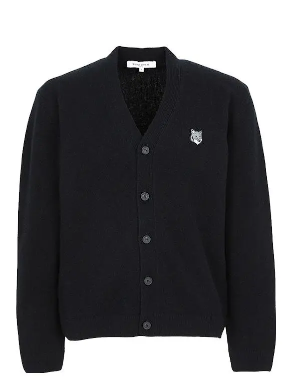 Maison Kitsuné Fox Head Cardigan - Black