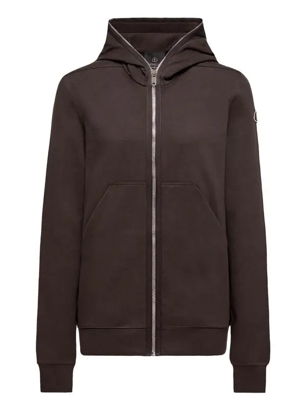 MONCLER + RICK OWENS Cotton Ziplock Hoodie - Brown