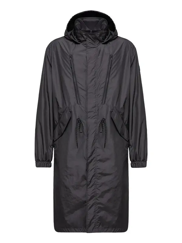 Moncler Aliso Hooded Rain Coat - Black