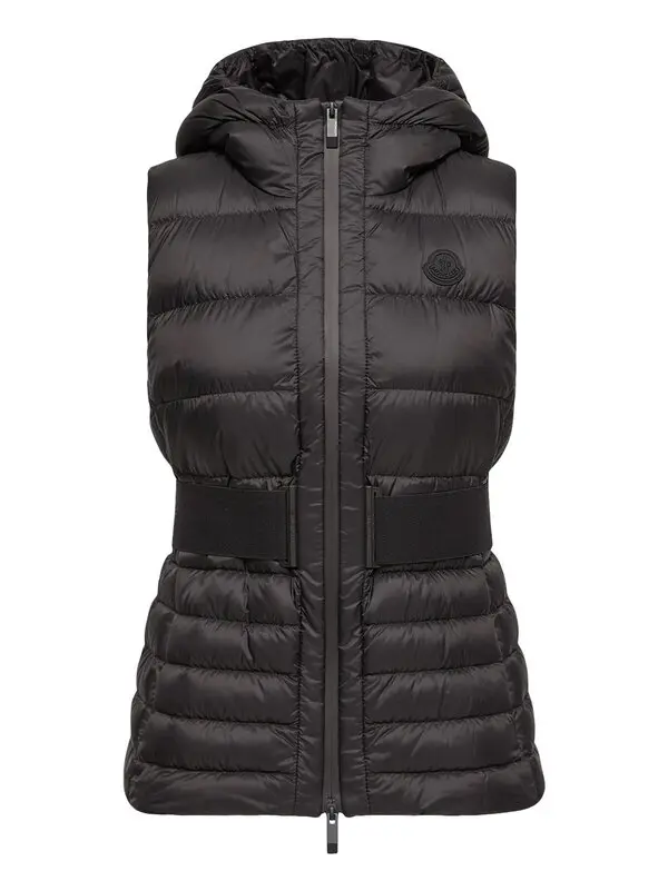 Moncler Melia Hooded Down Vest - Black