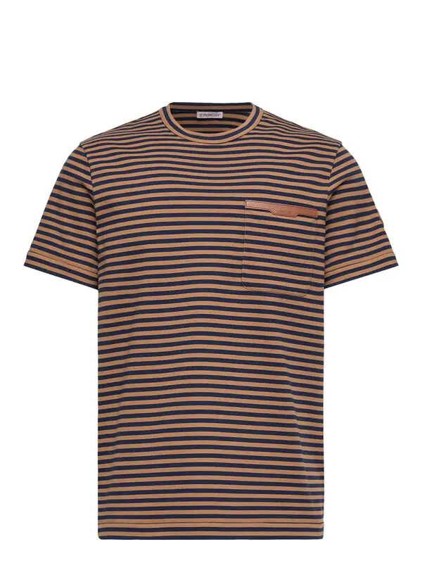 Moncler Striped Cotton T-shirt - Multicolor