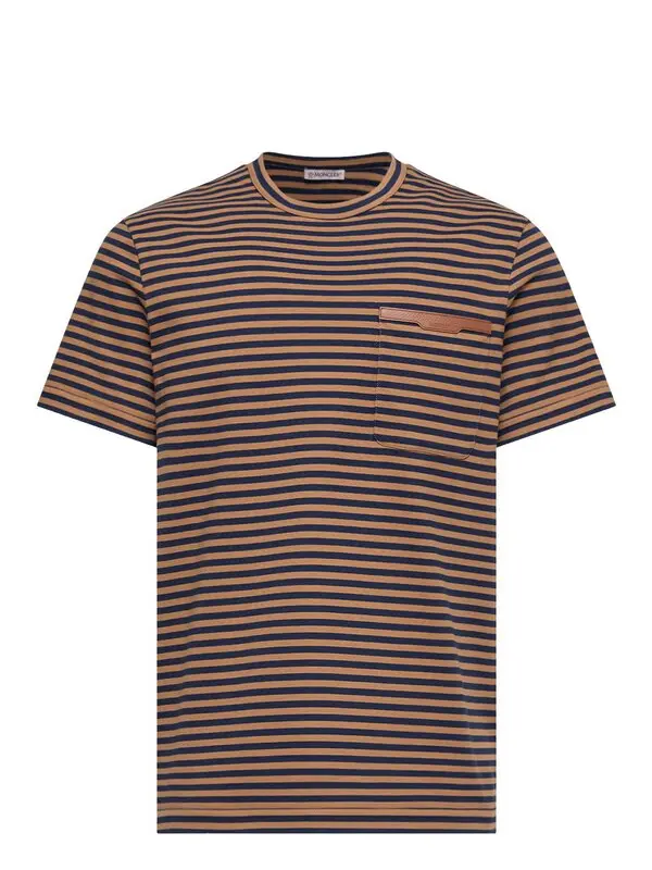 Moncler Striped Cotton T-shirt - Multicolor