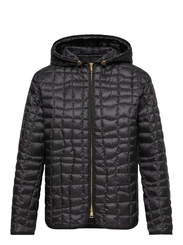 Moncler Eglantier Hooded Quilted Down Jacket - Black