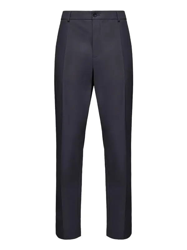 Moncler Technical Cotton Blend Trousers - Blue