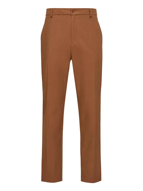 Moncler Technical Cotton Blend Trousers - Brown