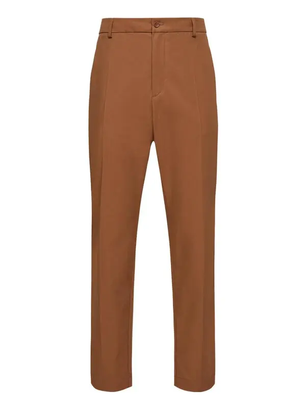 Moncler Technical Cotton Blend Trousers - Brown