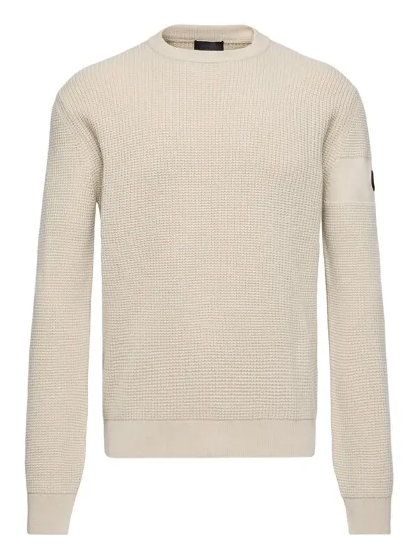 Moncler Logo Wool Sweater - Beige