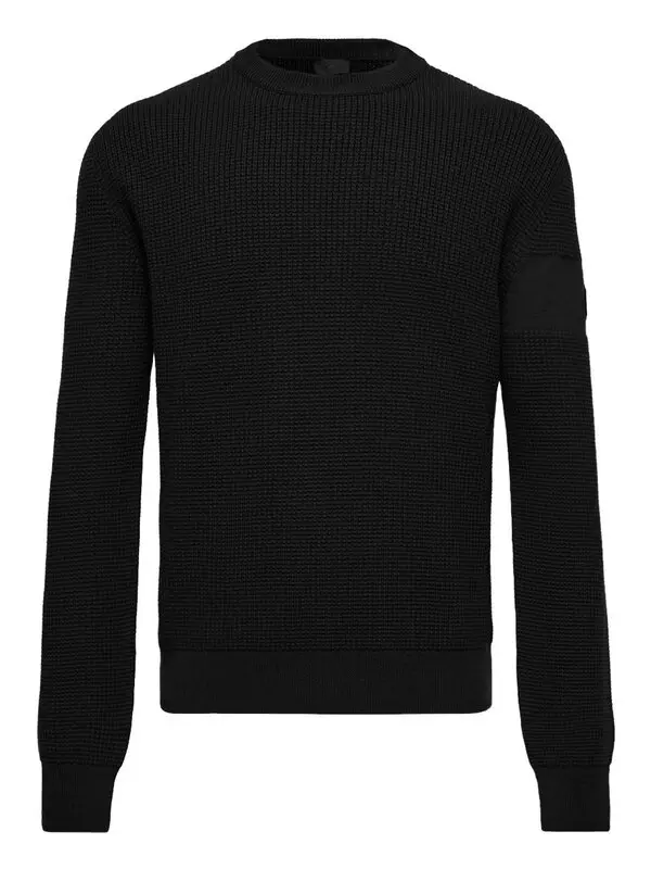 Moncler Logo Wool Sweater - Black