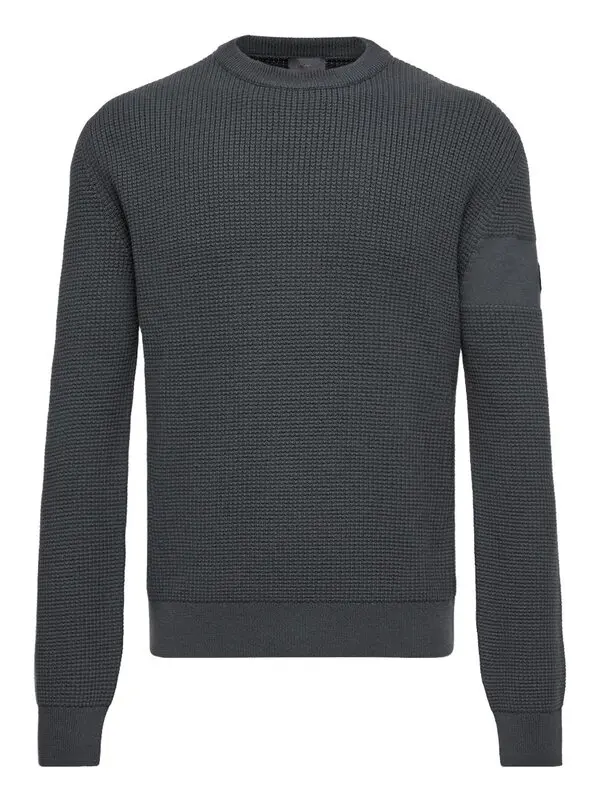 Moncler Logo Wool Sweater - Grey