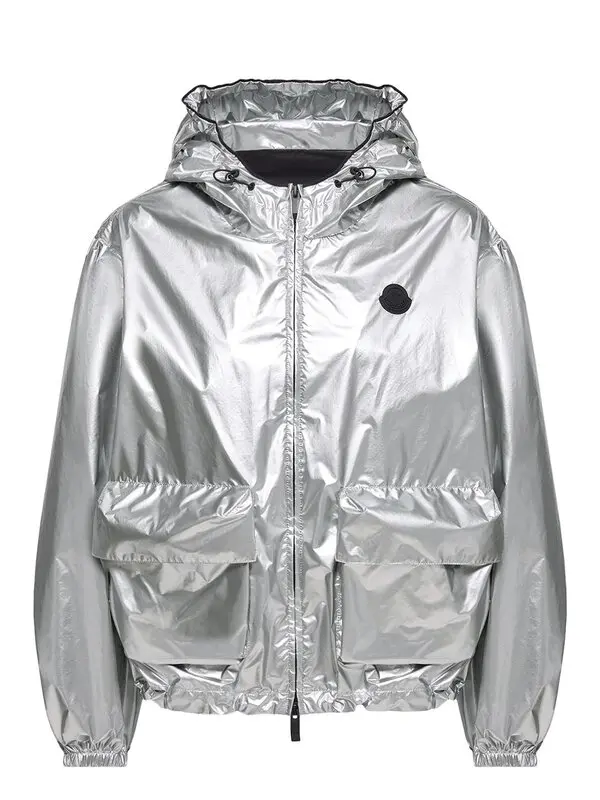 Moncler Ylang Metallic Hooded Jacket - Grey