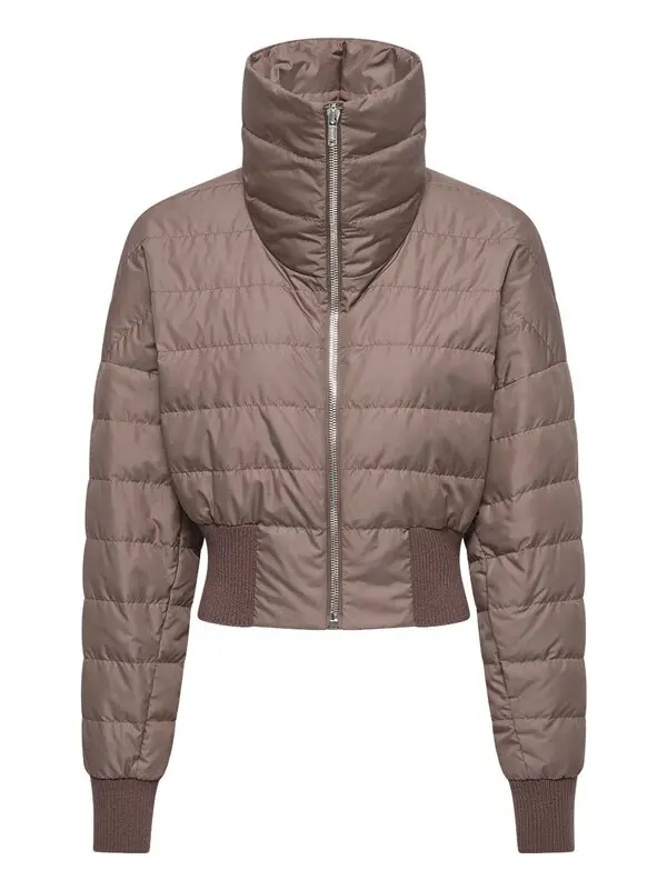 MONCLER + RICK OWENS Cropped Down Jacket - Brown