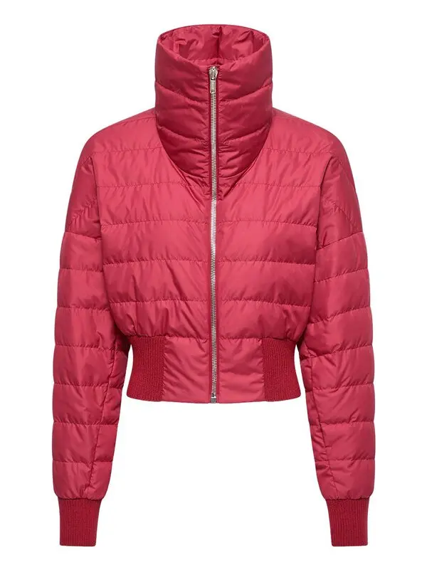 MONCLER + RICK OWENS Cropped Down Jacket - Red