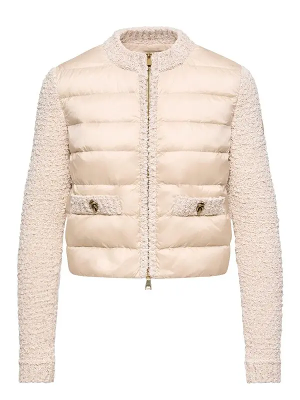 Moncler Padded Zip-up Cardigan - Beige