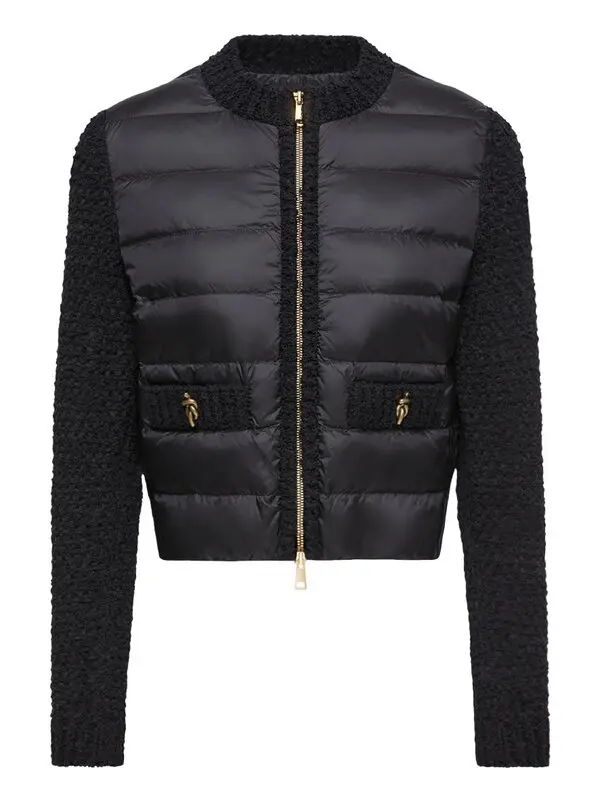 Moncler Padded Zip-up Cardigan - Black