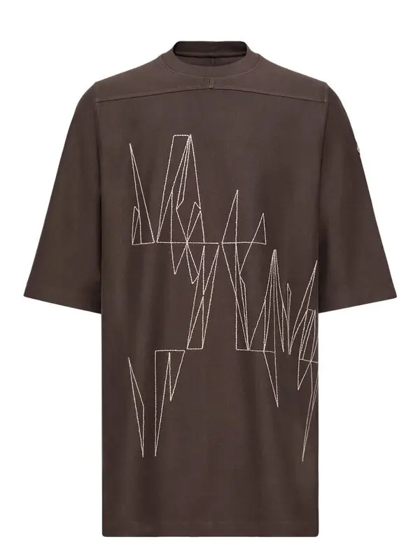 MONCLER + RICK OWENS Jumbo Cotton T-shirt - Brown