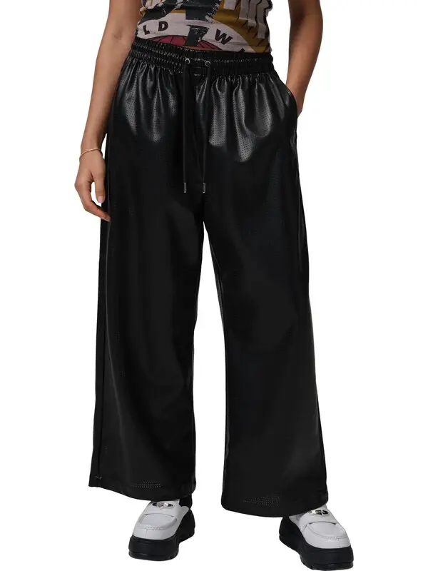 JORDAN Flight Faux-leather Pants - Black