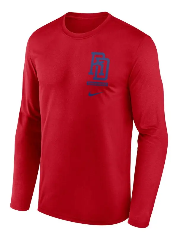 Nike Dominican Republic National Baseball Team 2026 World Baseball Classic 2-hit Legend Dri-fit Long-sleeve T-shirt - Red