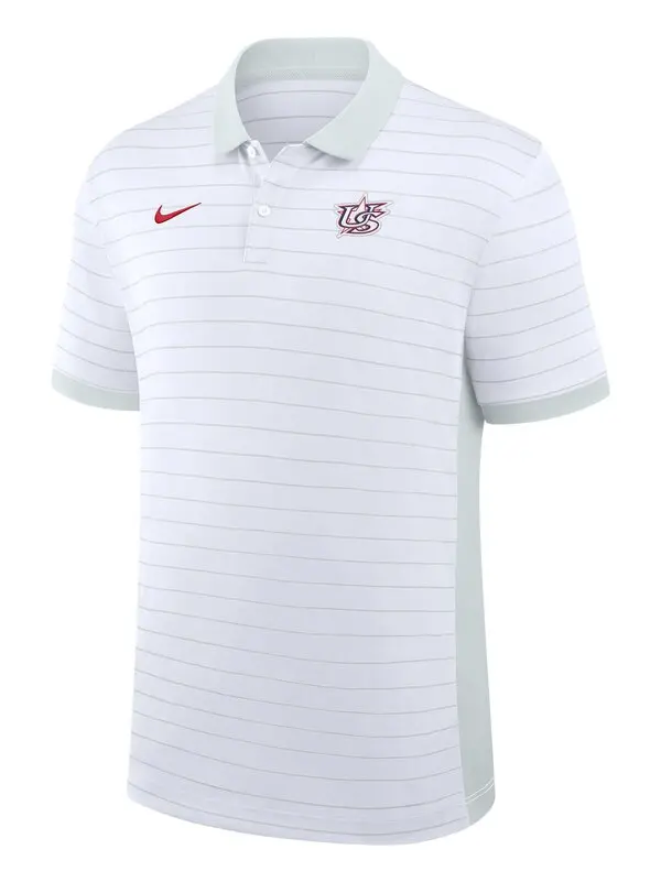 Nike Usa Baseball 2026 World Baseball Classic Striped Victory Dri-fit Polo - White