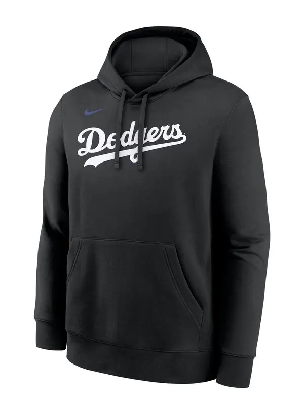 Nike Los Angeles Dodgers Club Mlb Pullover Hoodie - Black
