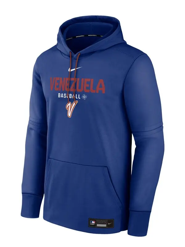 Nike Venezuela National Baseball Team 2026 World Baseball Classic Authentic Collection Therma Pullover Hoodie - Blue