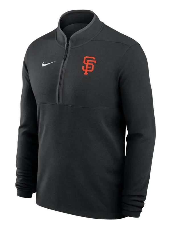 Nike San Francisco Giants Victory Dri-fit Mlb 1/2-zip Long-sleeve Top - Black