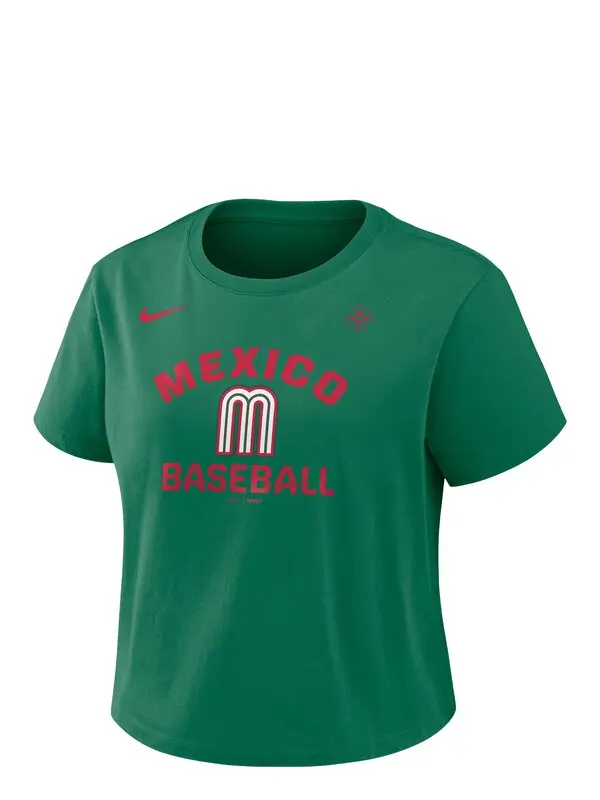 Nike Mexico National Baseball Team 2026 World Baseball Classic Mod Cropped T-shirt - Green