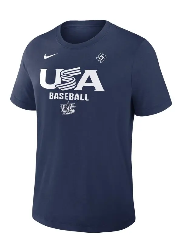 Nike Usa Baseball 2026 World Baseball Classic Authentic Collection Early Work Dri-fit T-shirt - Blue