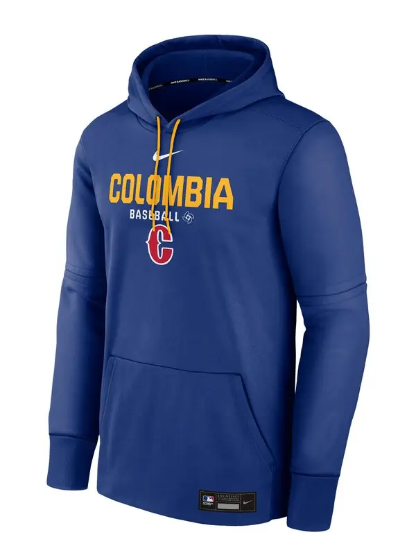 Nike Colombia National Baseball Team 2026 World Baseball Classic Authentic Collection Therma Pullover Hoodie - Blue
