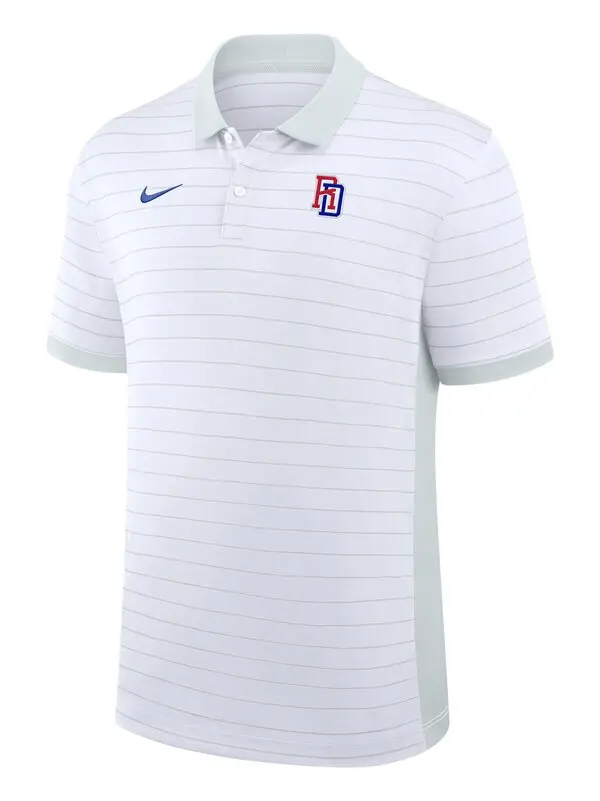 Nike Dominican Republic National Baseball Team 2026 World Baseball Classic Striped Victory Dri-fit Polo - White