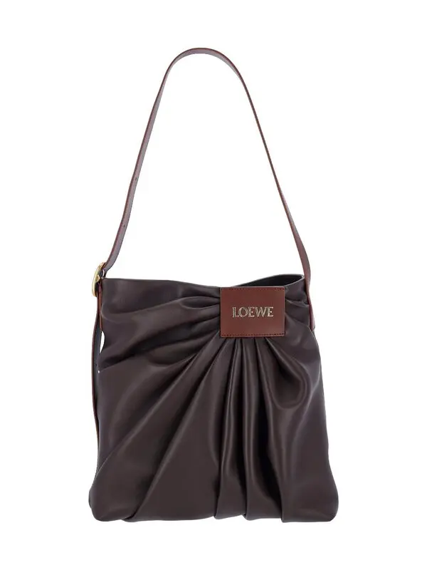 Loewe Draped Tote Bag - Brown
